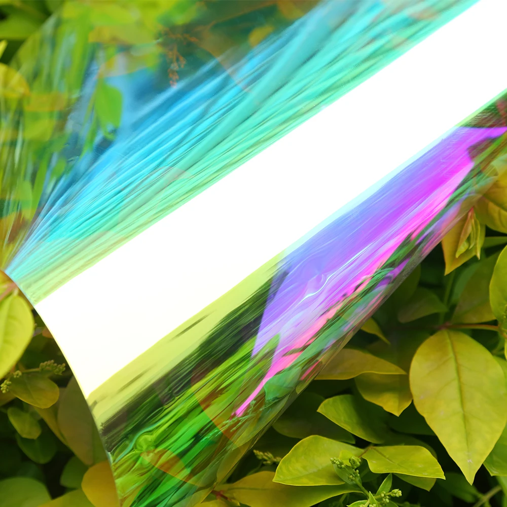 Custom Colorful Blue ridescent Holographic Window Film high Glossy ...