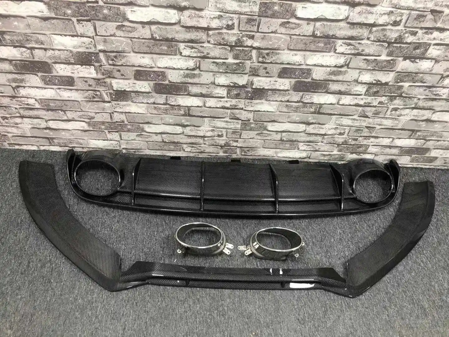 Audi A6 Carbon Fiber Rear Bumper Lip Diffuser - High-quality