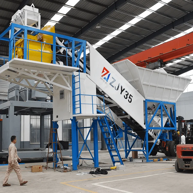 New Multifunctional Mobile Concrete Cement Mixing Plant PLC Controlled ...