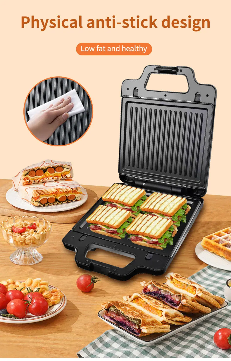 Sokany 852 Portable Sandwich Machine - 3in1 Cooking Versatility