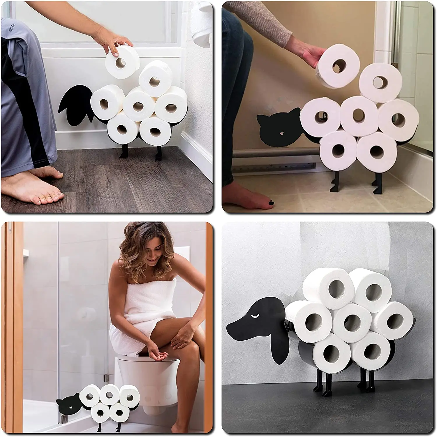 Grappige Schapen Staande Badkamer Tissue Opslag Wc Papierrolhouder ...