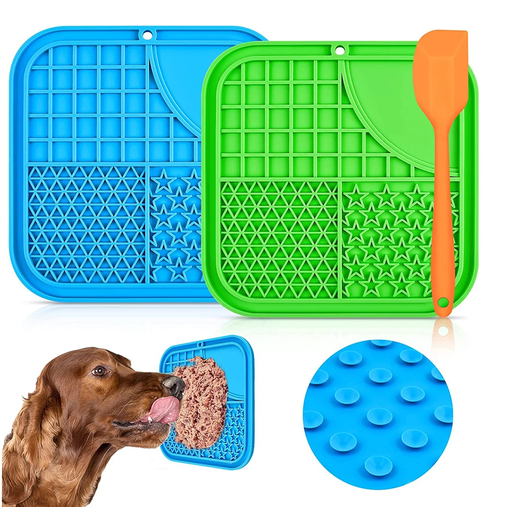 High Quality 2 Pack Slow Feeder Lick Mat For Dogs With Silicone Suction ...