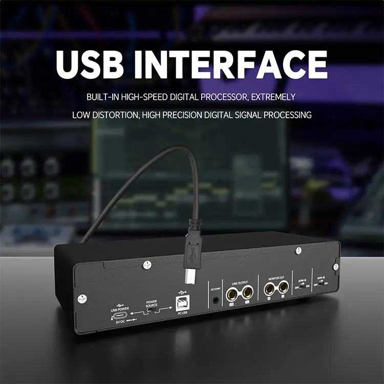 MD44 Professional USB Sound Card - 24 Bit 192khz Audio Interface