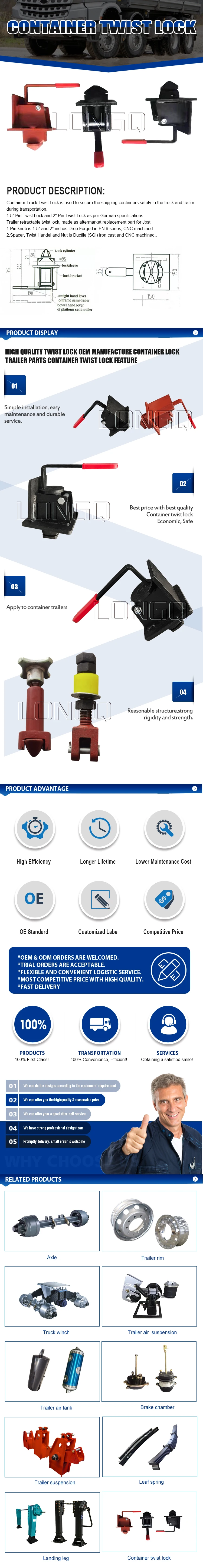 Shipping Container Fastener Twist Lock Manufacturers for Trailer ...