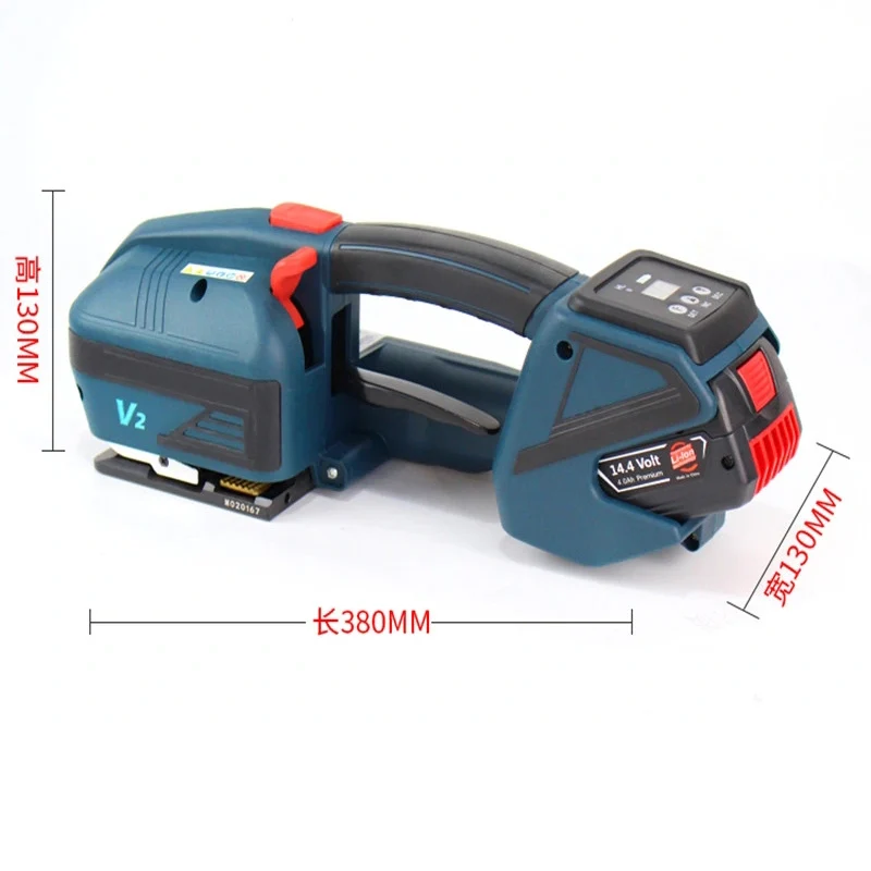 V2 Semi Automatic Battery Operated Carton Plastic Pet Packing Poly ...