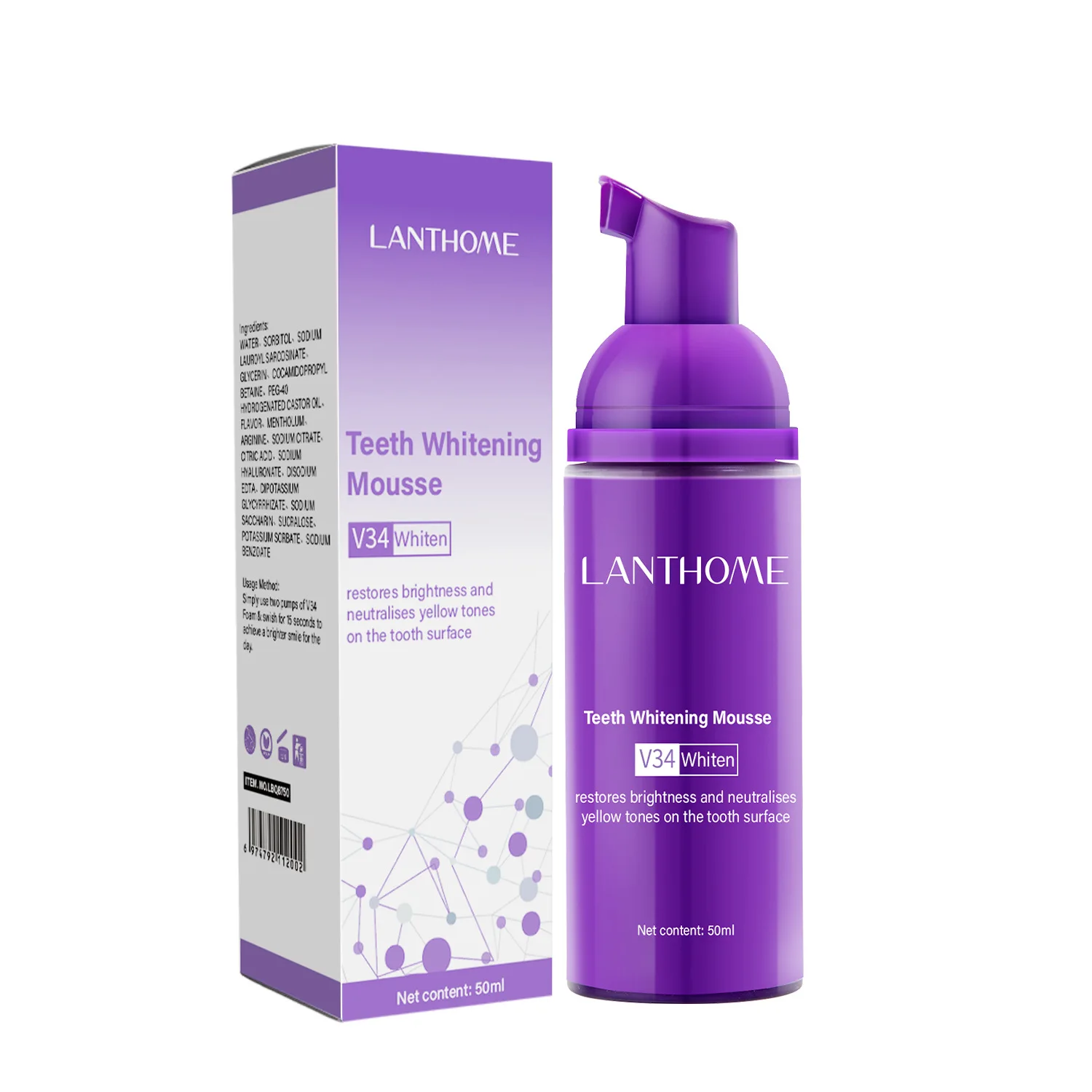 Teeth Whitening Mousse Color Corrector Teeth Effectively Remove Yellow ...