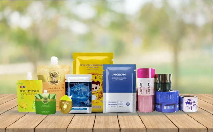 Custom Printed Cosmetics Powder Puff Vertical Zipper Plastic Bag Can Be ...