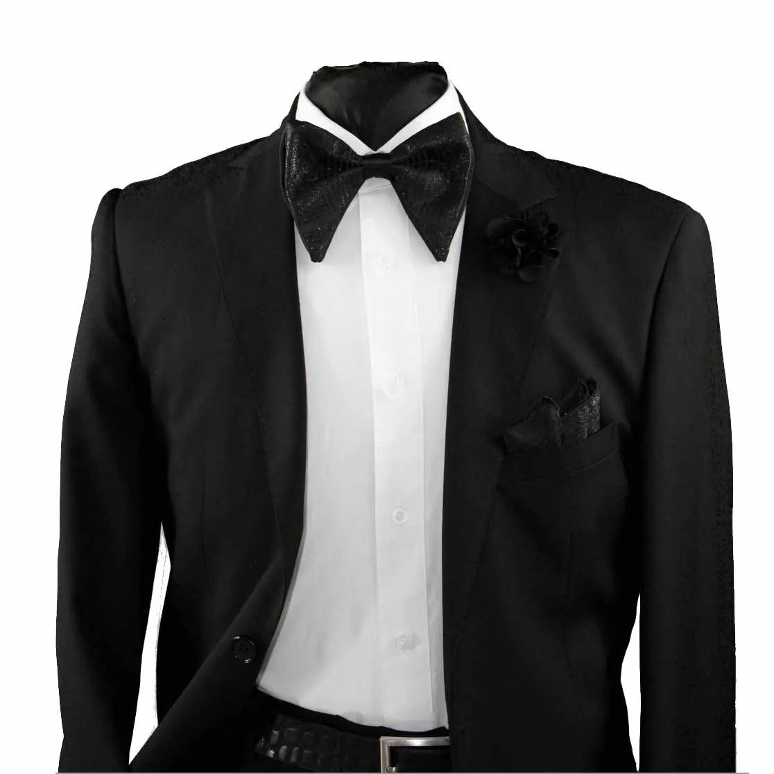 Cuyino Luxury 100% Silk Charmeuse Satin Evening Large Bow Ties Drop ...
