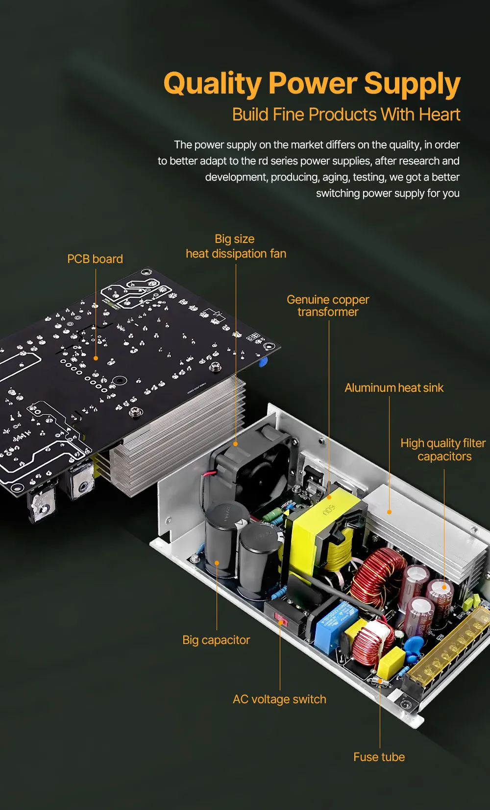 S800 Case and 1200W 68V Switching Power Supply for RD6024