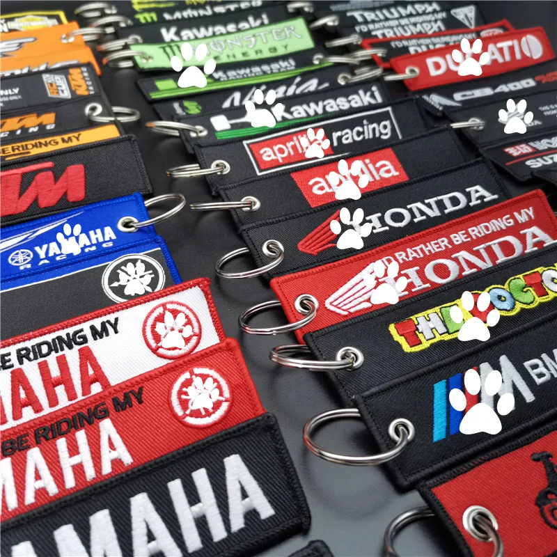 JDM Style Locomotive logo Woven Label Key Ring Wholesale Stock ...