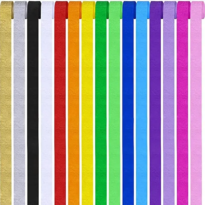 neon crepe streamers crepe paper streamer 1.8inch*81ft birthday wedding ...