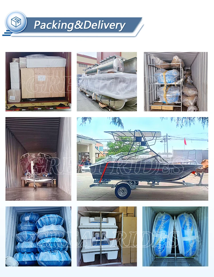 Top-performance Fiberglass Floating Sport Boat With Engine For Fishing ...