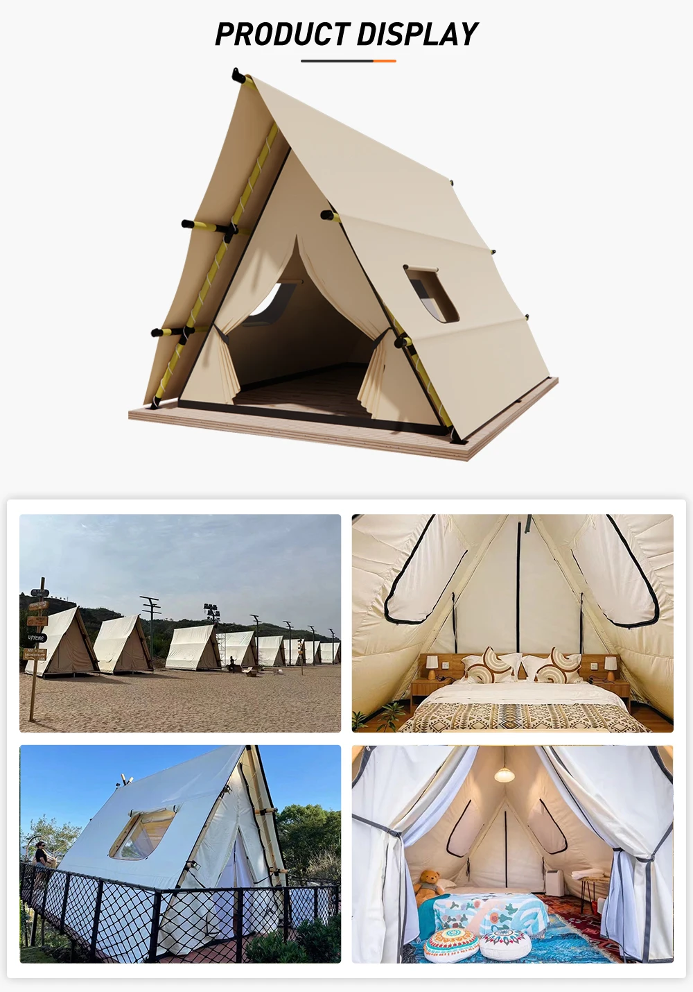 Customized Safari Tent - Triangular Shape & High-End Furnishings