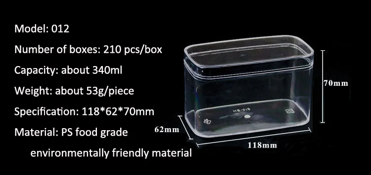 Transparent Tiramisu Box - Perfect for Dessert Packaging
