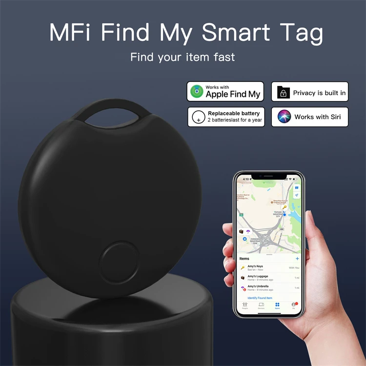 Smart Tag MFi Certified Find My ITag Round Smart GPS Locator Anti Lost ...