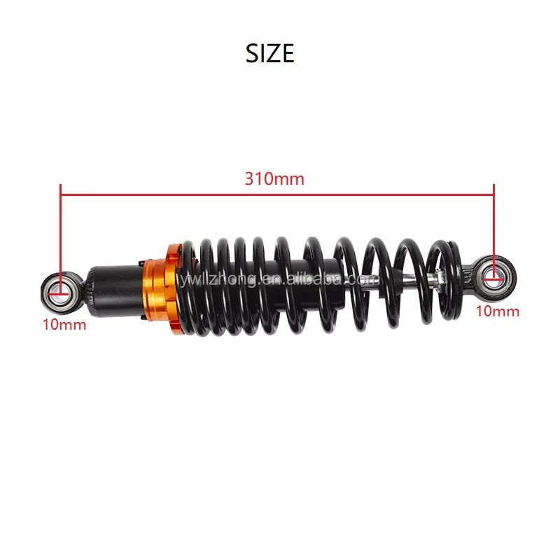 310mm Motorcycle Rear Shock Absorber Adjustable Hydraulic Rear ...