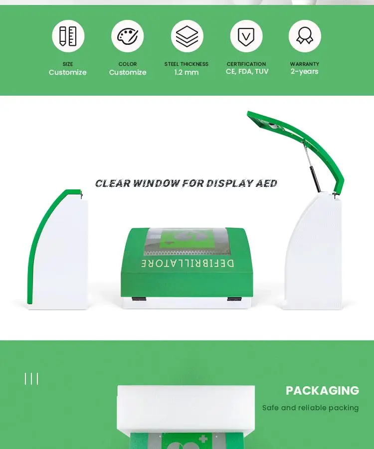 Medical Installation Metal Wall Mount Key Tool Indoor Aed Cabinet For ...