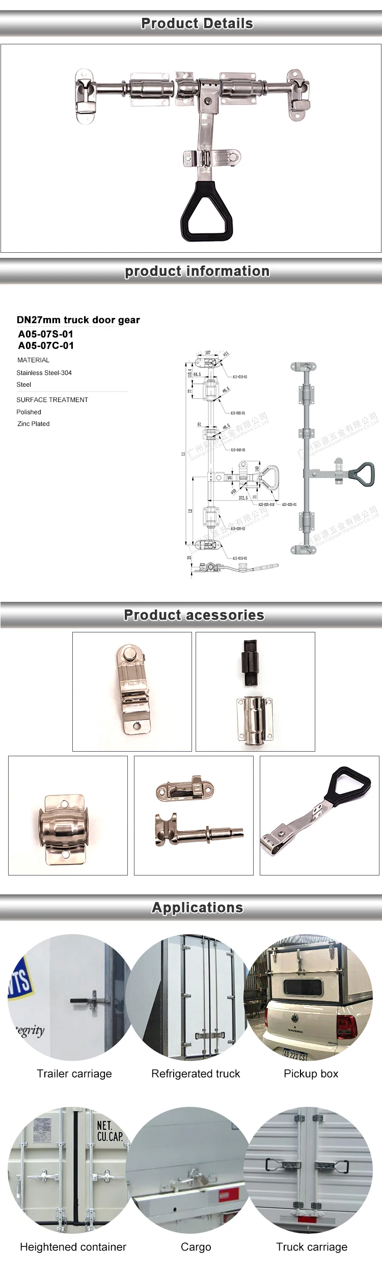 27mm Shipping Container Rear Door Lock Gear Set Door Lock Kits ...