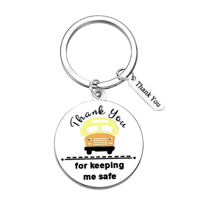 Wholesale Design School Bus Keychain For Keeping Me Safe Driver ...