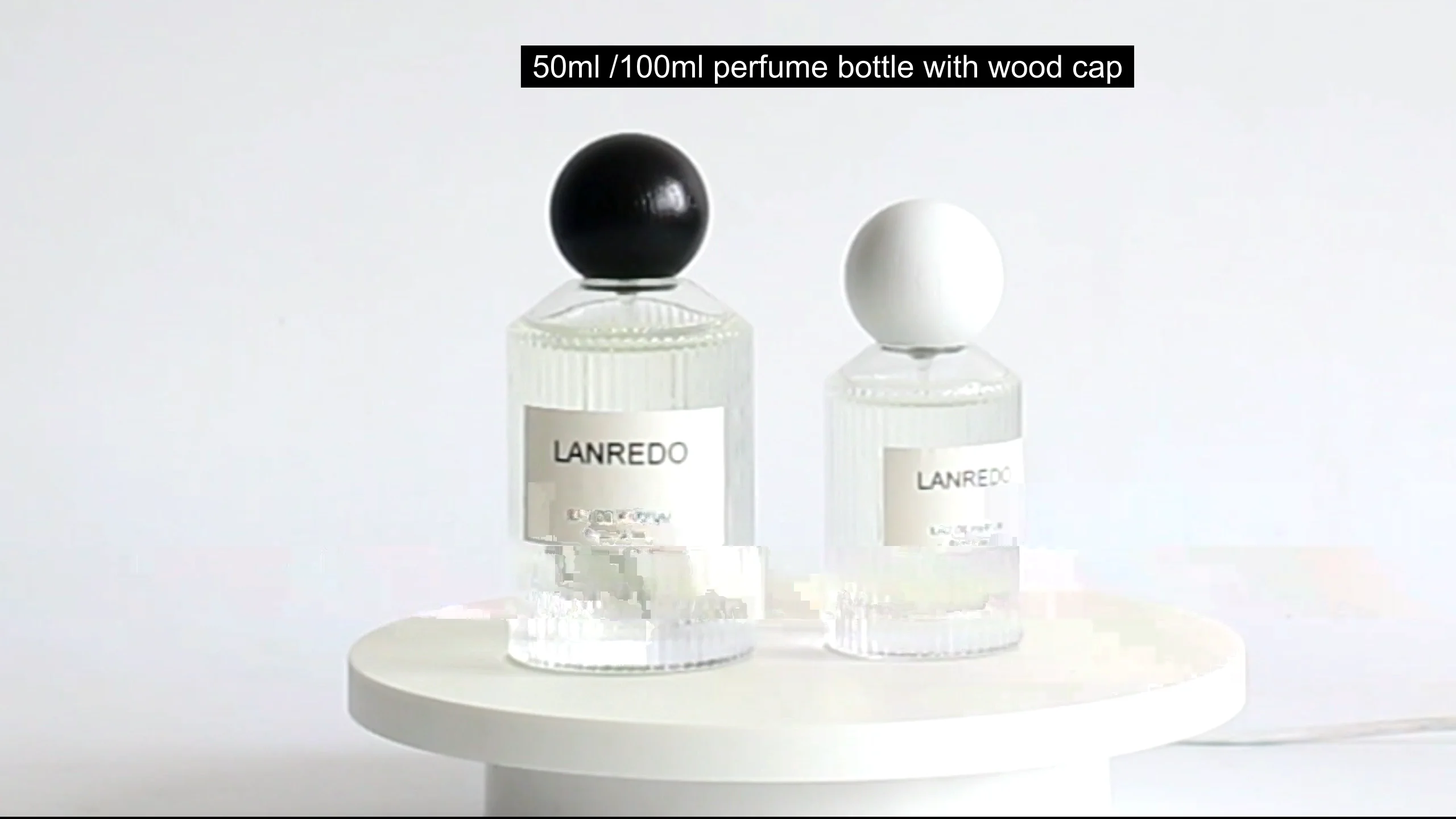 1.7oz 3.4oz Fancy Round Shoulder Bottle Luxury Perfume Bottle 50ml ...