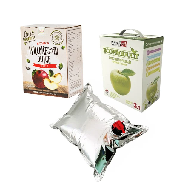 Custom 3l 5l 10l Metalized Bag In Box With Butterfly Valve For Orange ...