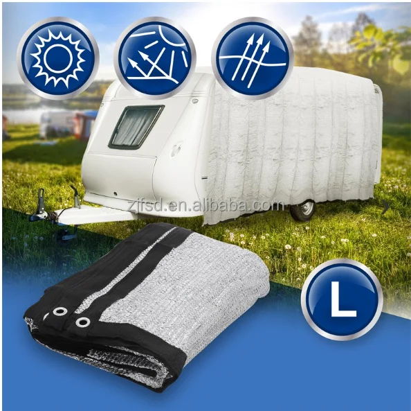 80% 90% HDPE Aluminum Reflective Shade Screen Cloth with Reinforced ...