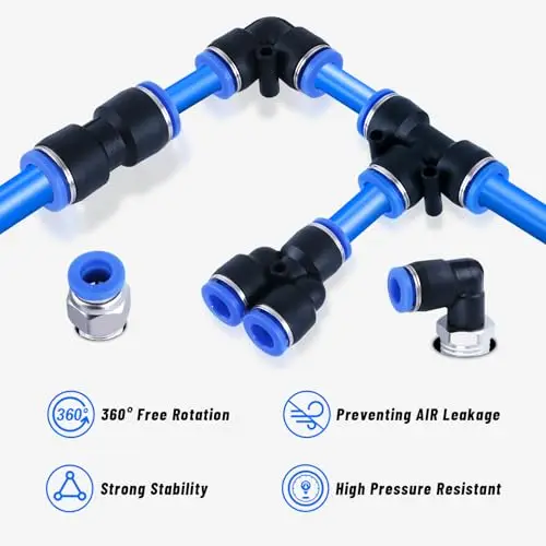 Quick Connect Air Hose Fittings 4 6 8 10 12 1/8 1/4 3/8 1/2 Inch ...