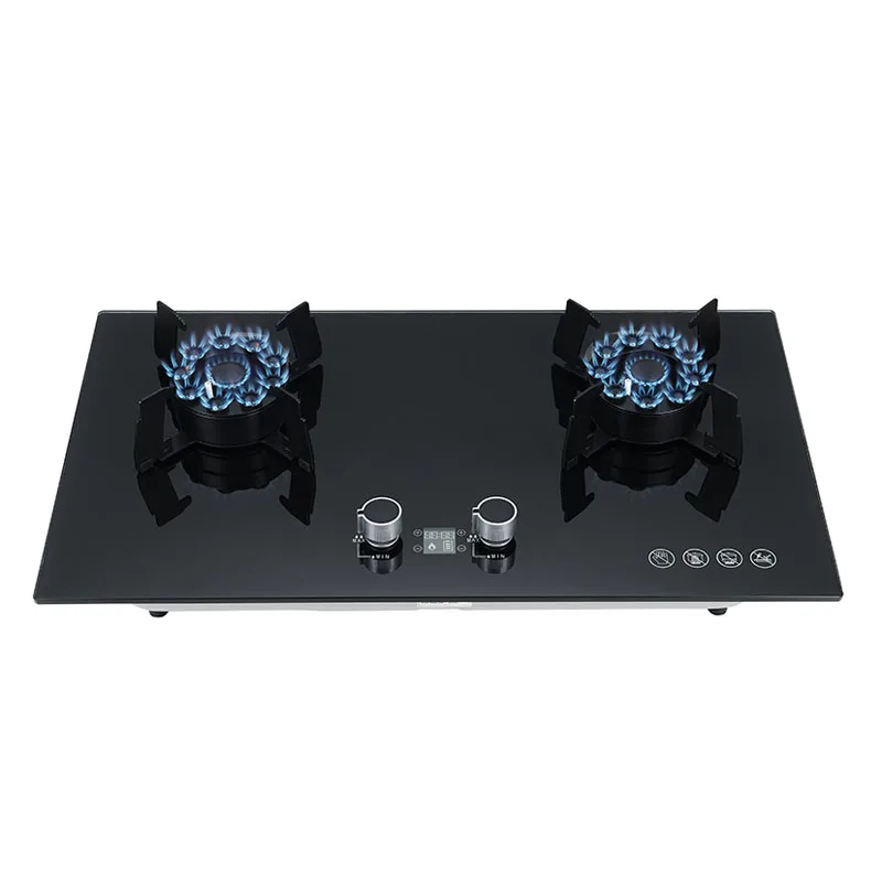 Household 2 Burners Gas Cookers Stove Durable Double Flip Burner ...