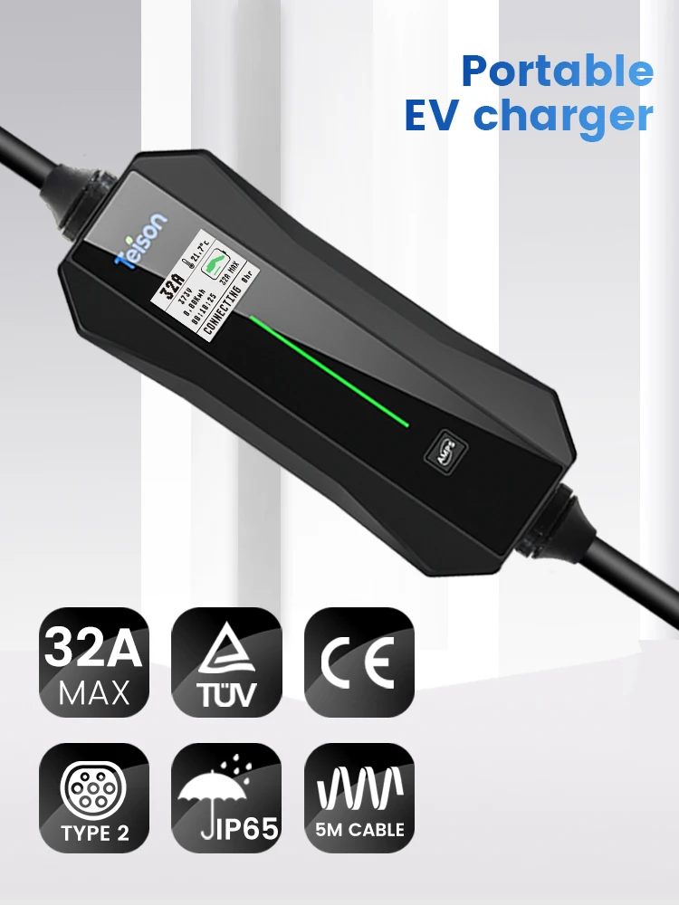 Teison 11kw 3 Phase Portable EV Fast Charger - Type 2 Plug