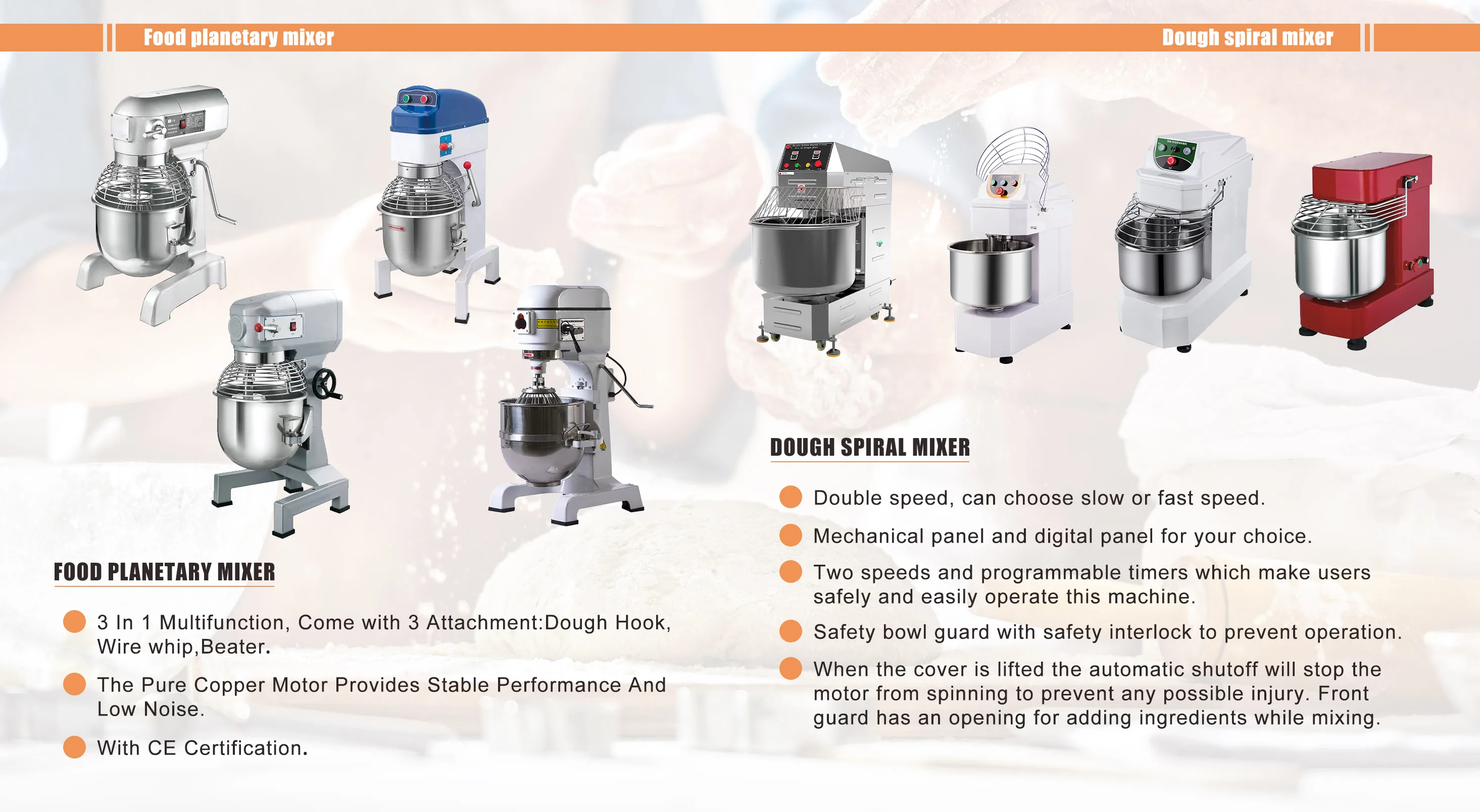 Commercial Kitchen Home Planetary Dough Mixer Machine Electric Blender ...