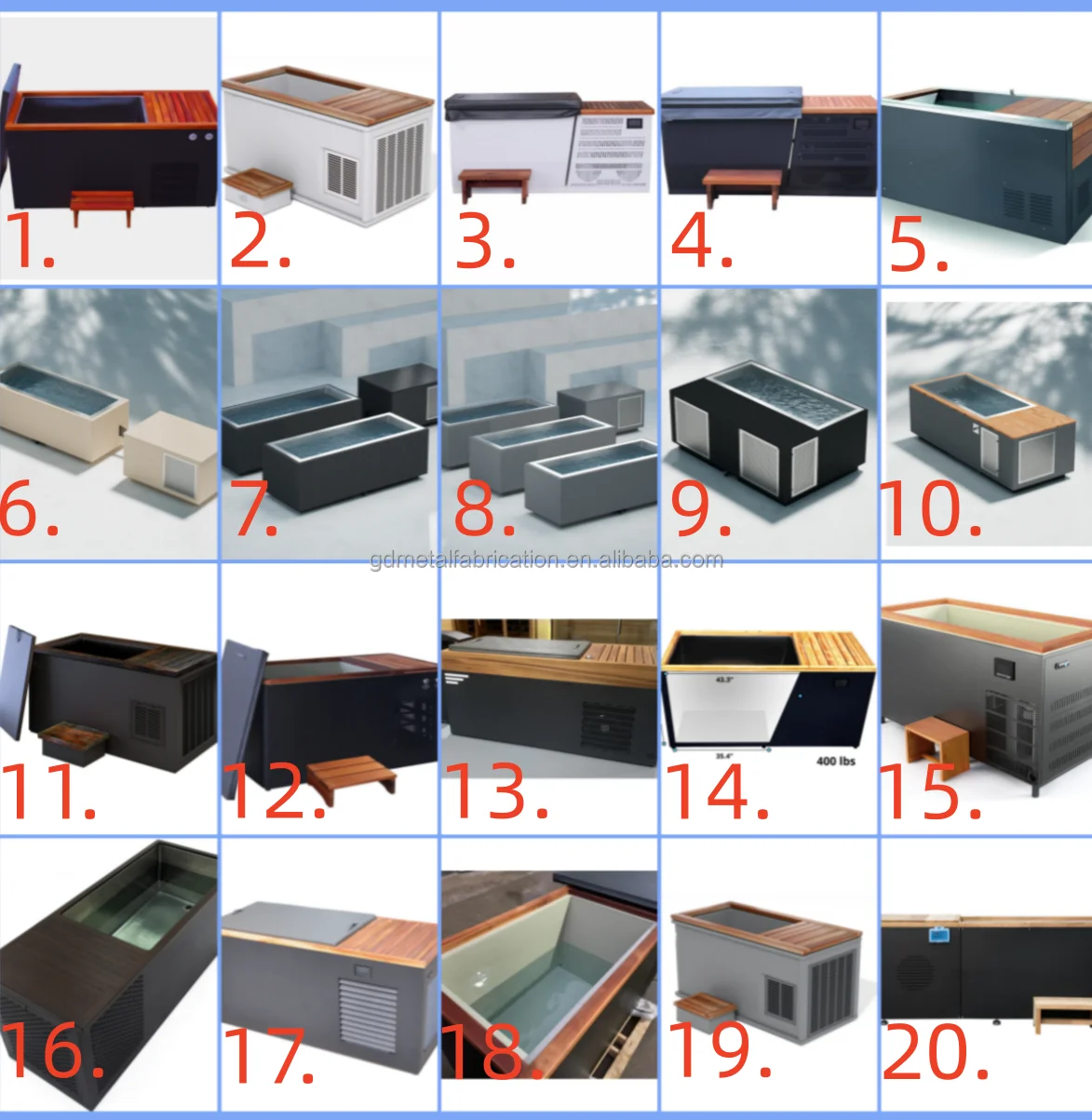 Traditional Ice Bath Tub Cold Bath Tub With Stainless Steel For Ice ...