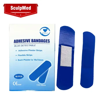 100pcs/set Blue Detectable Plasters Band Aid Waterproof Medical ...