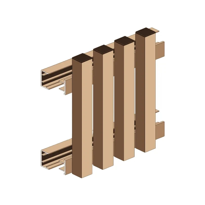 50x25 40mm Aluminum Battens Woodgrain Look Timber Wall Cladding Panel ...