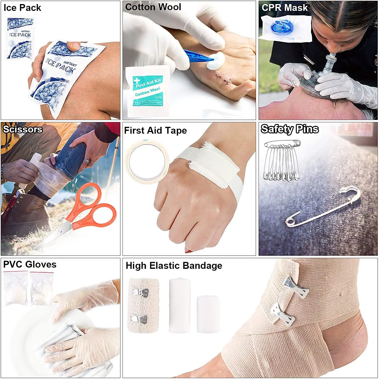 Jk-b-012 Wholesale Emergency Survival Kit And First Aid Kit 142pcs ...