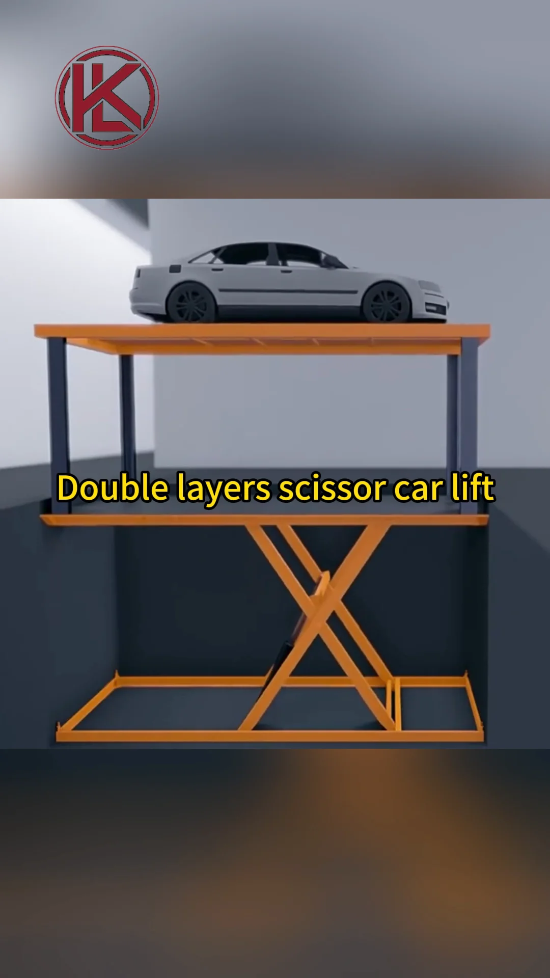 Double Layer Basement Scissor Car Scissor Car Parking Lift Stationary Car Lift For Home Garages ...