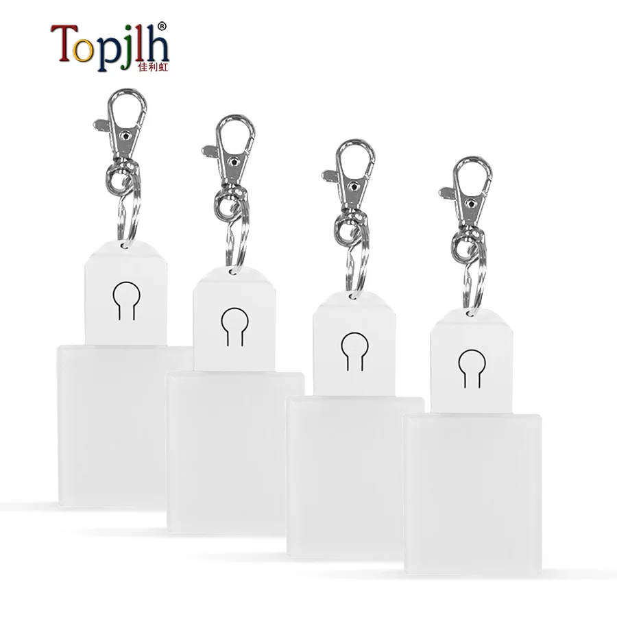 Led Sublimation Blank Keychain Lighted Rectangular Shape Acrylic ...