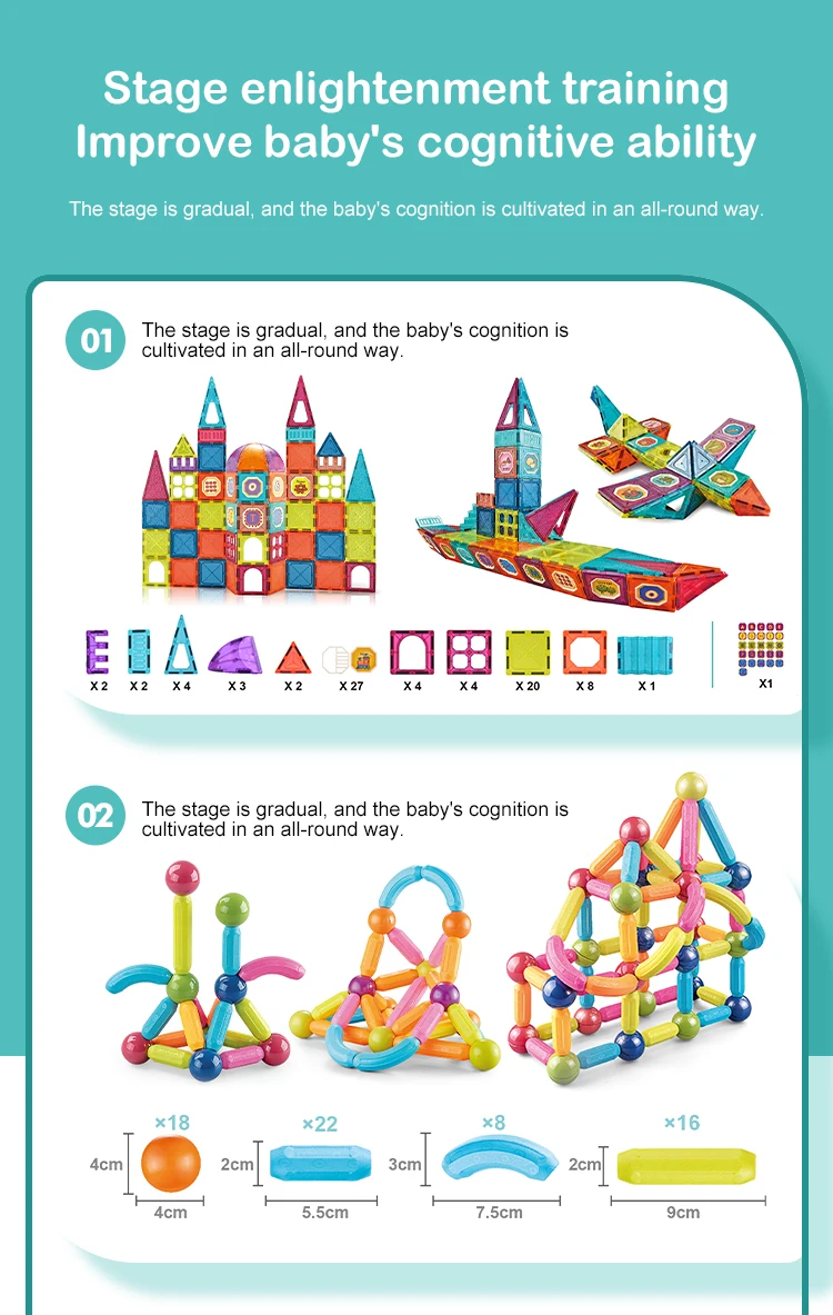 71 Pieces Magnetic Tiles Toy 3d Construction Magnetic And Building ...