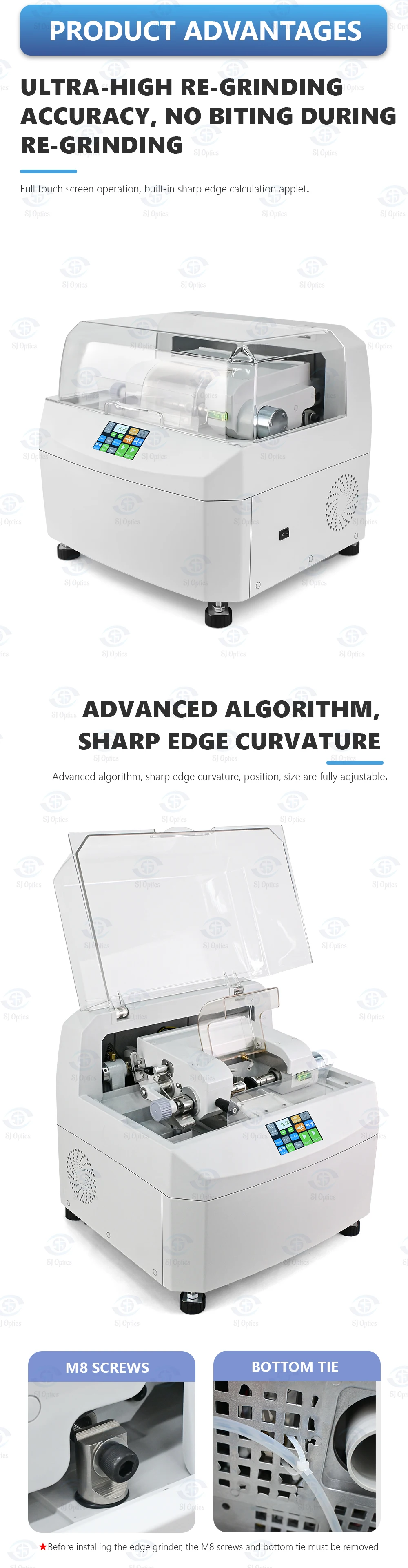 SJ Optics Optometry Equipment Lens Edger Machine Automatic DPS-810C ...