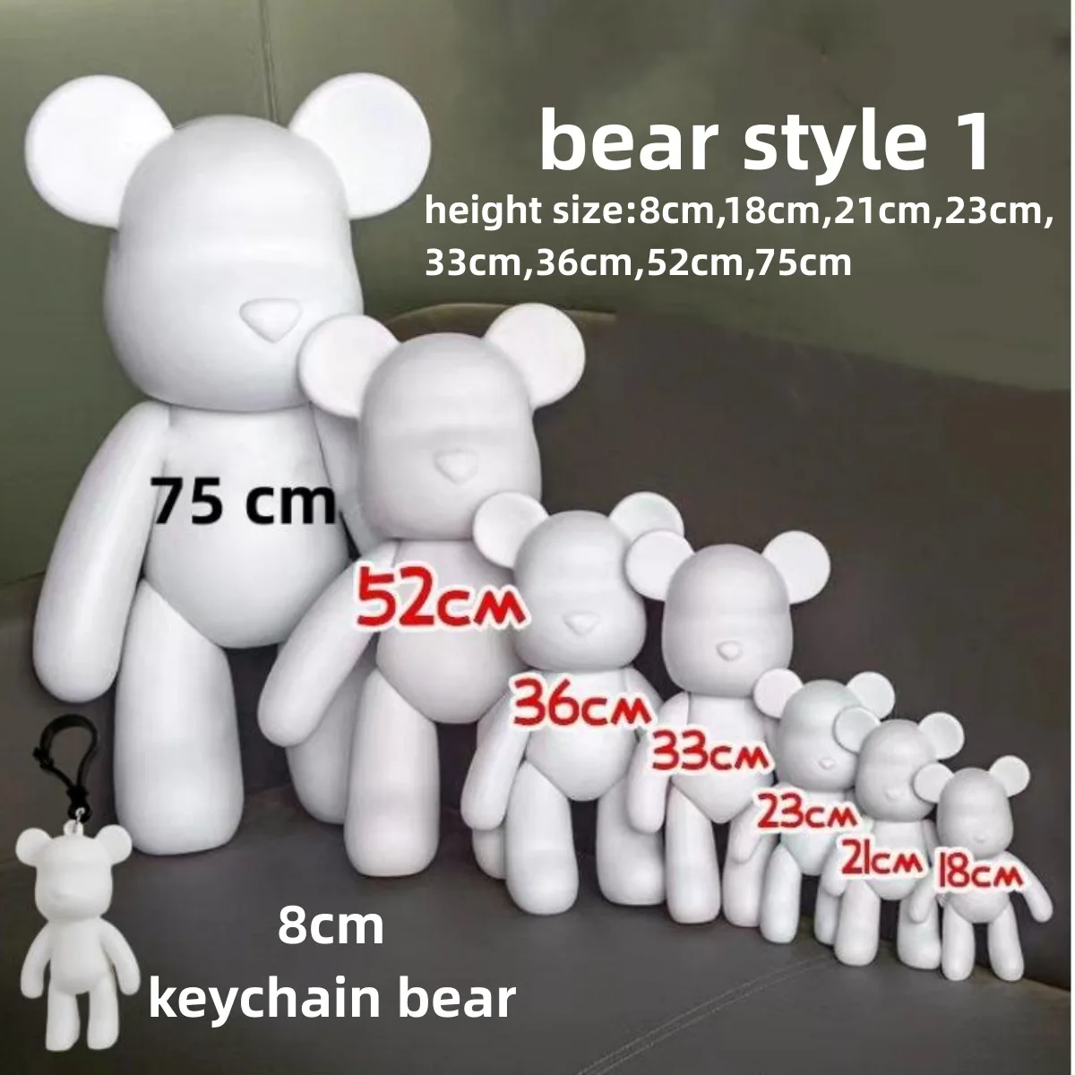 Custom Made Diy Blank Bearbrick 1000 1000% Blank Bearsbrick Bears 400 ...