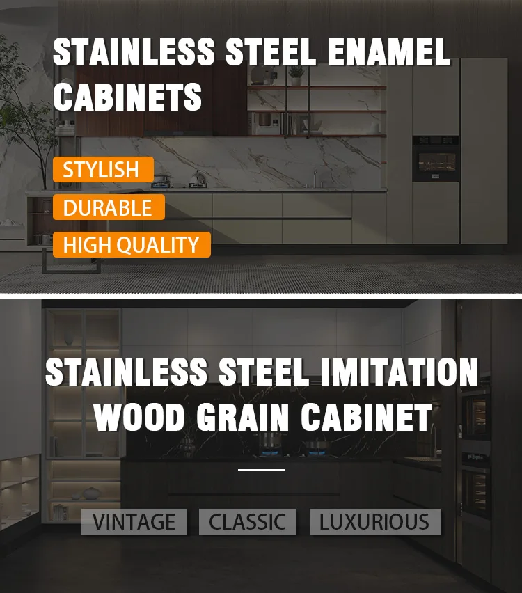 Hyxion Modern Smart Black Kitchen Cabinet Stainless Carcase PVC Door ...