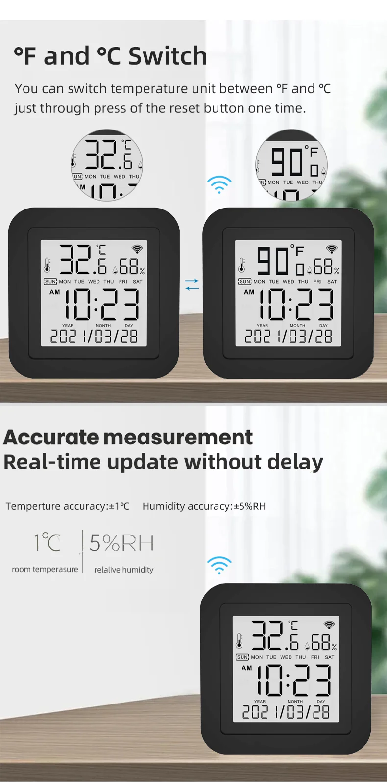 Glomarket Smart Ir Remote Control With Temperature & Humidity Sensor ...