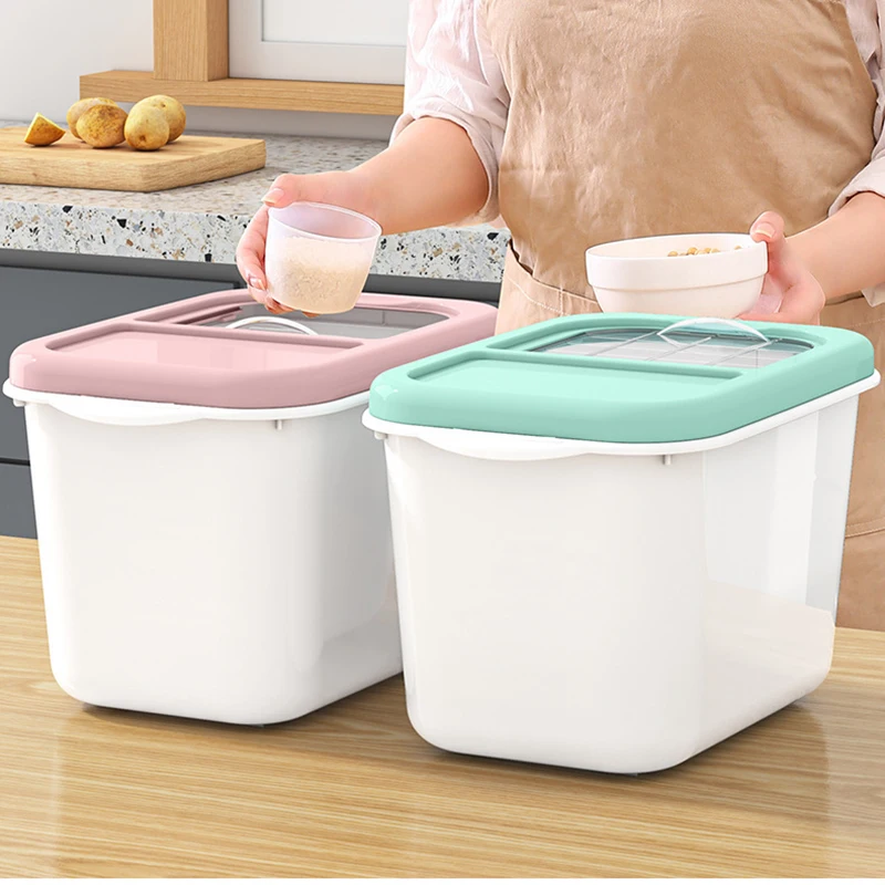 10kg Kitchen Insect And Moisture Proof Sealed Grain Storage Tank Flour ...