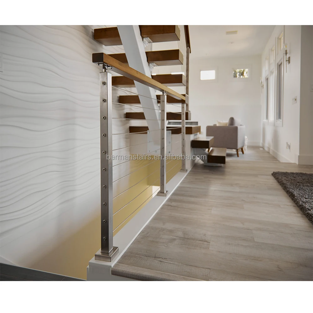 Foshan Factory Easy Diy Mono Stairs Steel Stringer Customized Luxury ...