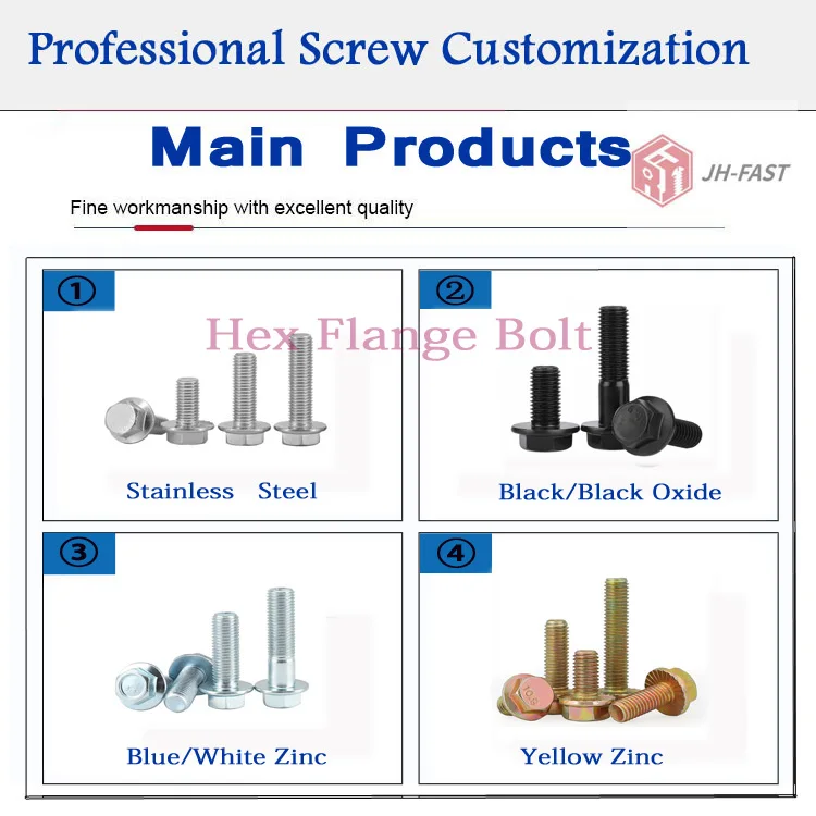 Din6921 Zinc Flange Bolt M6 M8 M10 M12 Black Oxide Hex Head Flange ...