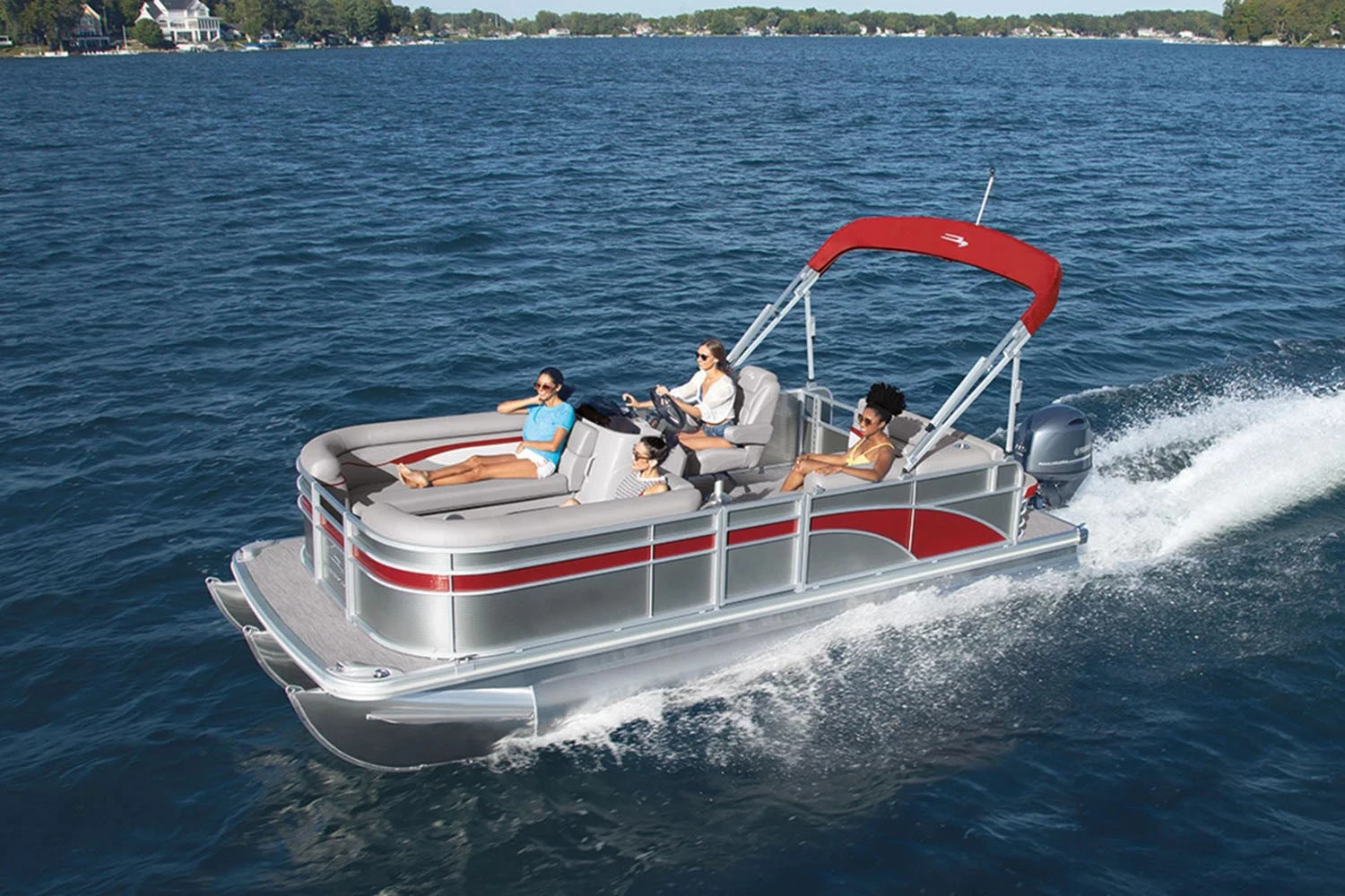 Best Selling 16 Foot Electric Pontoon Boat for Party Fishing