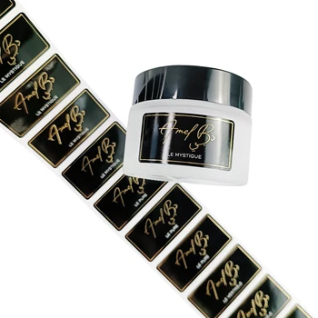 Custom Luxury Waterproof Printing Vinyl Labels Roll Logo Gold Foil ...