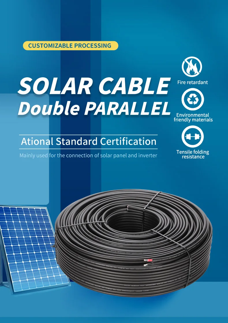 IEC Certified TwinParallel Core Solar PV Cable 2x6mm2 XLPO XLPE No ...