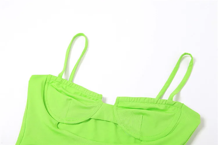 Hollow Out Two Piece Set Women Stunning Spaghetti Strap Skinny Bodysuit ...