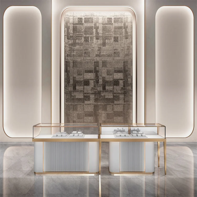 Luxury Jewelry Shop Window Exhibition Counter Custom Logo
