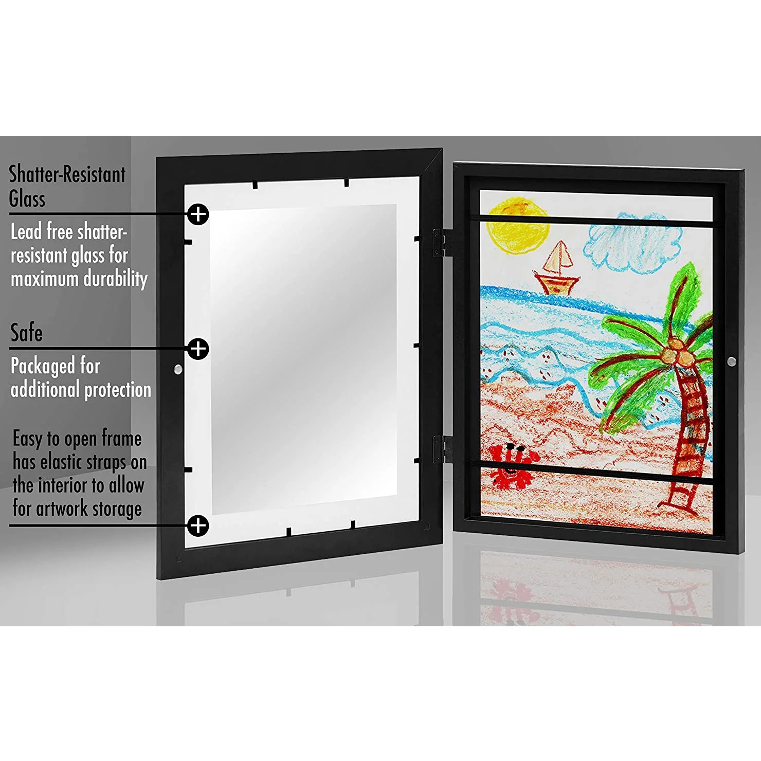 Kids Art Frames Wooden Changeable Picture Display For A4 Art-work ...